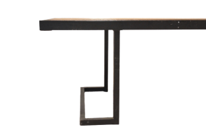 Minimalist Bench in Balau Wood and Metal, KTS-137 | DECON DESIGNS ...